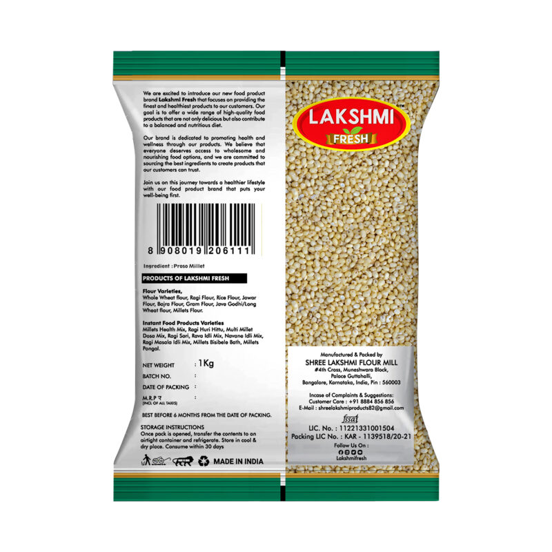 Natural & Unpolished Proso Millet | Baragu Millet | Panivaragu Millet ...